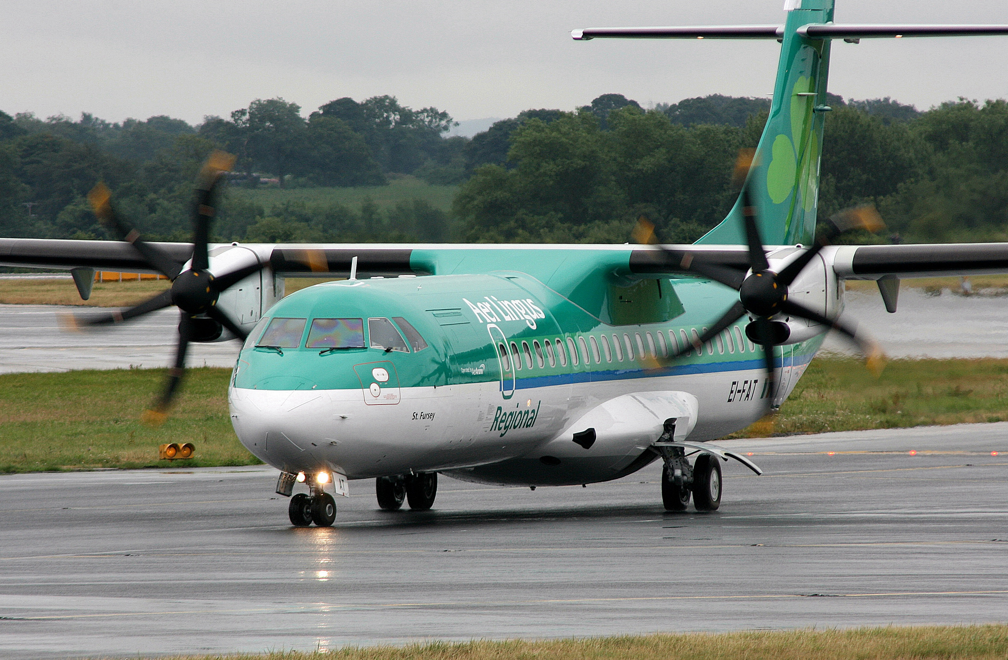 Stobart AT72 at Cork on May 26th 2017, passenger fell off aircraft ...