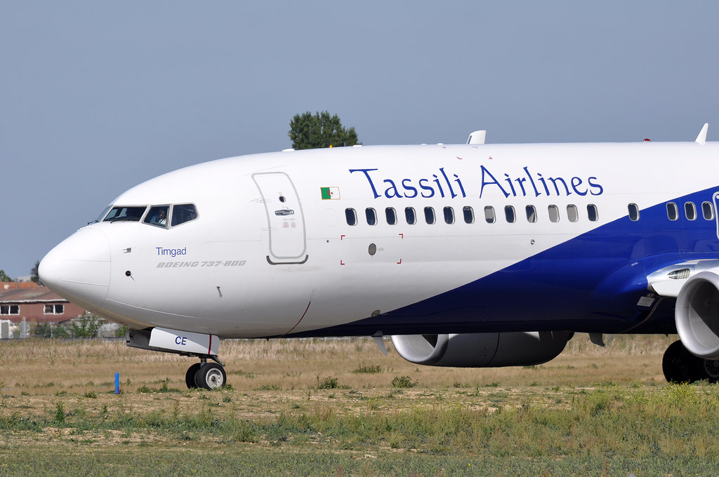Tassili B738 at El Oued on Dec 29th 2024, burst both right main tyres ...