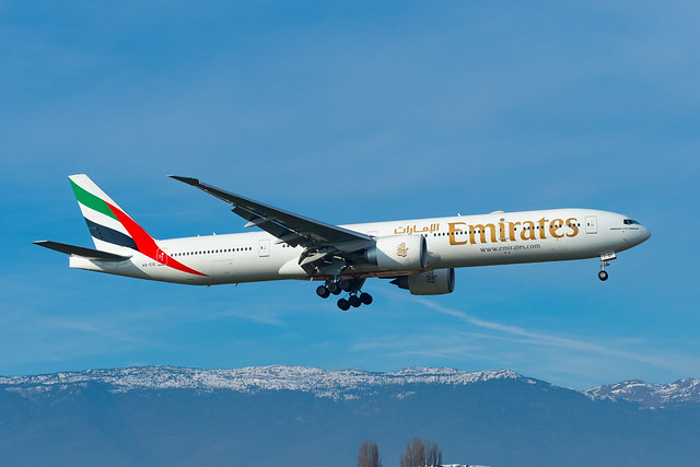 Emirates B773 at Dubai on Dec 20th 2021, overran runway on departure ...