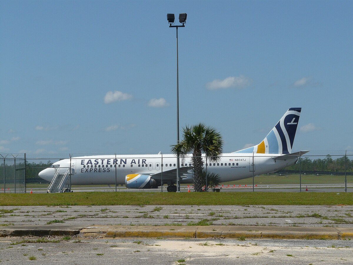 Eastern Express B734 at Ft. Myers on Oct 18th 2025, runway excursion ...